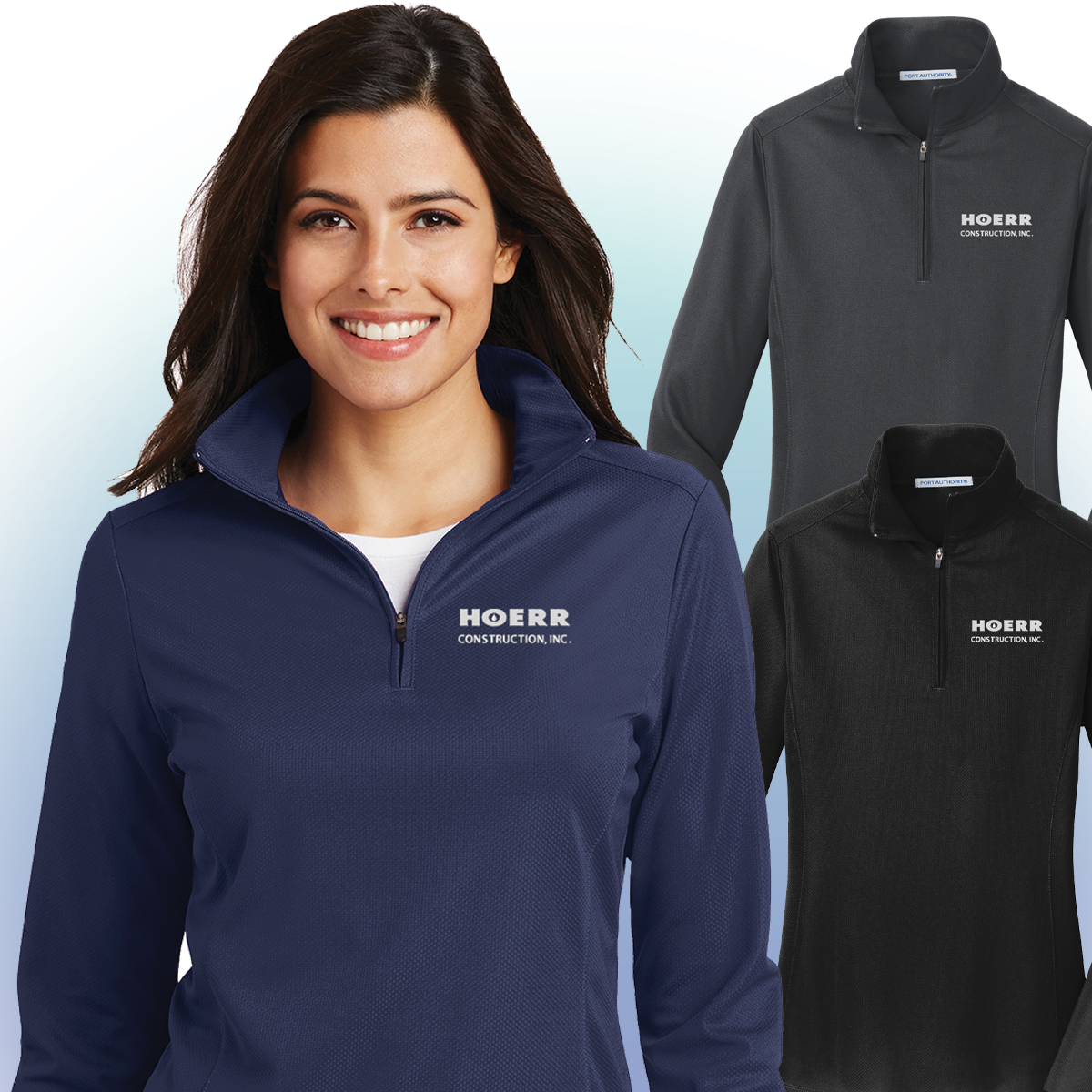 HC24 - Hoerr Construction - Ladies Meshpoint 1/2-Zip