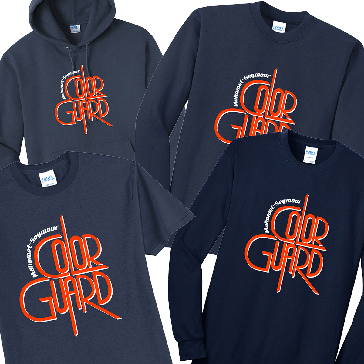 MSCG24 - Mahomet-Seymour Color Guard - Color Guard Print (Navy Apparel